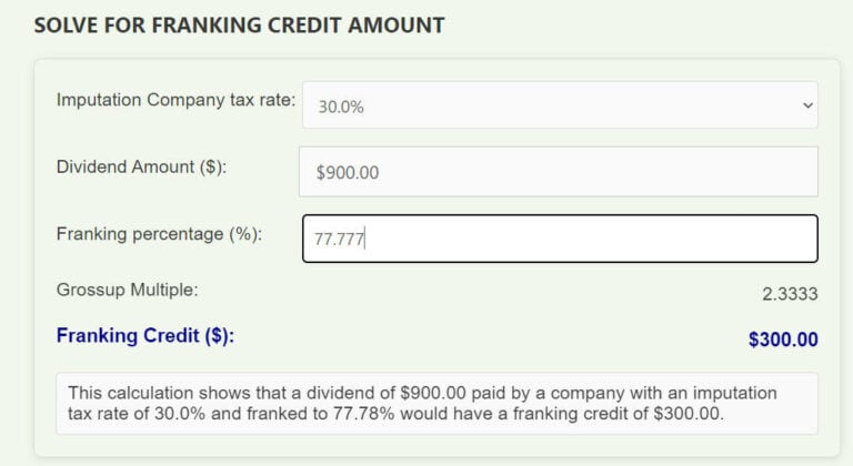 Dividend Franking Credit Calculators - Taxrates.info